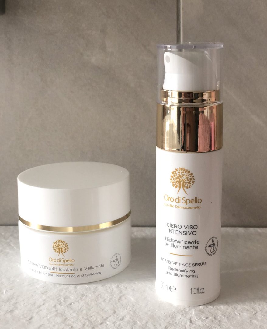 Siero e crema viso Oro di Spello nella beauty routine
